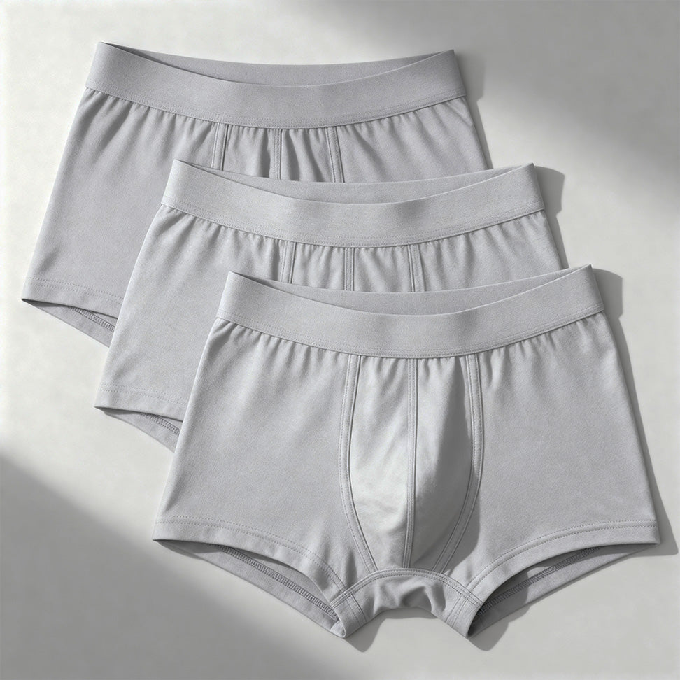 Set di 3 boxer grigi ultra assorbenti Orykas